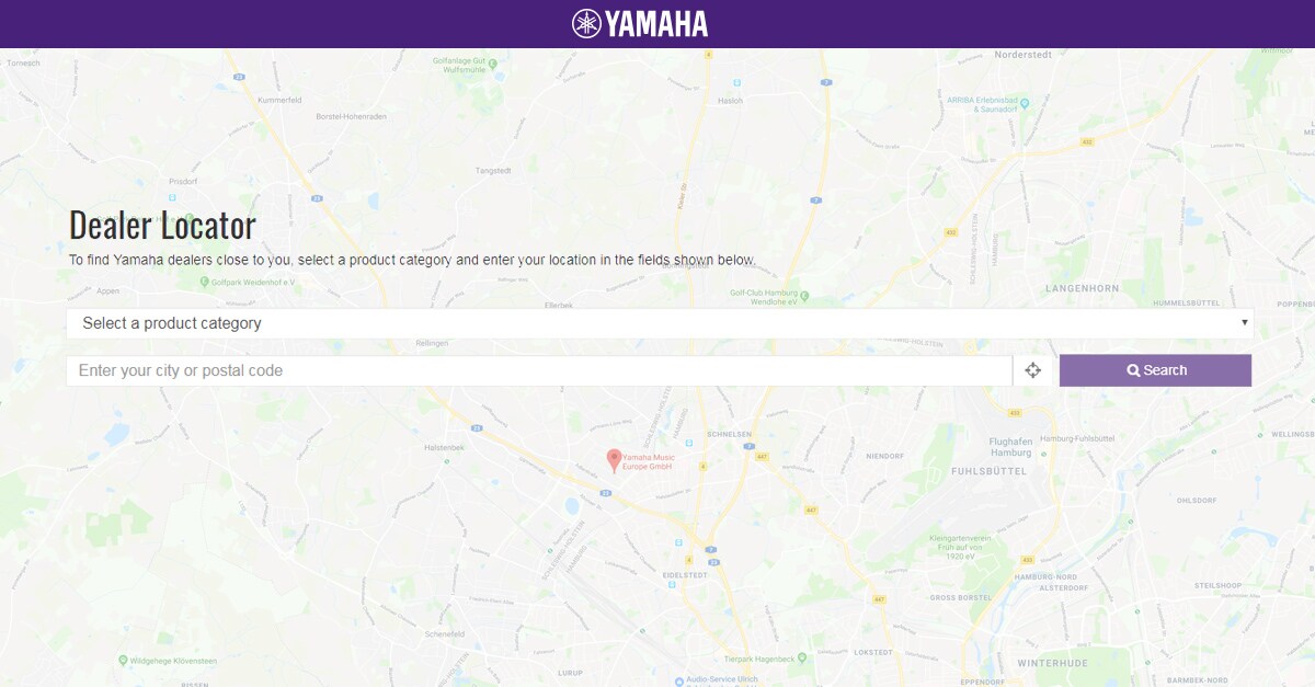 Yamaha dealer Locator